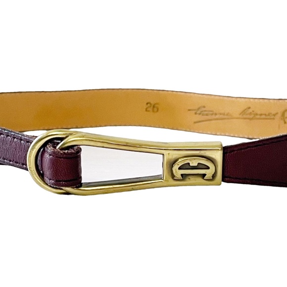 Etienne Aigner | Accessories | Etienne Aigner Vintage Burgundy Leather ...